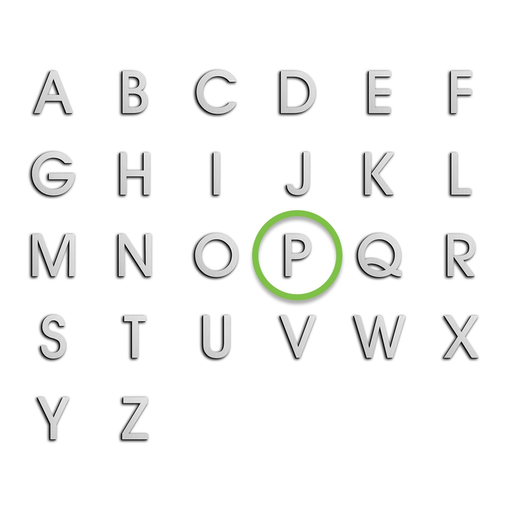 JNF LETRA P INOX | Ferreteria Maderas 3C